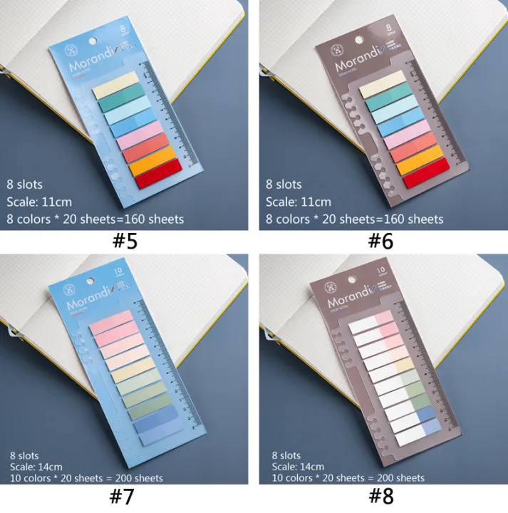 200 Sheets Morandi Color Sticky Notes Girls Diary Decoration Paging ...