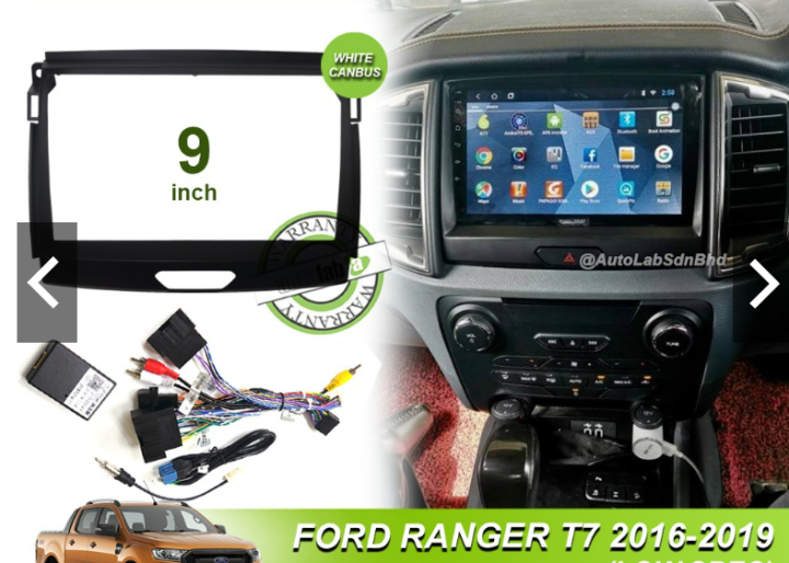 Ford Ranger EDGE Everest Pickup 2016/2019 Andriod Radio Audio Dash ...
