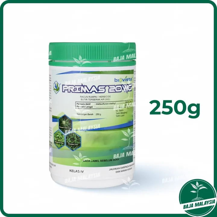 PRIMAS 20WG 250G Grass Killer Racun Rumpai Getah Sawit Rumput Pait Pari ...