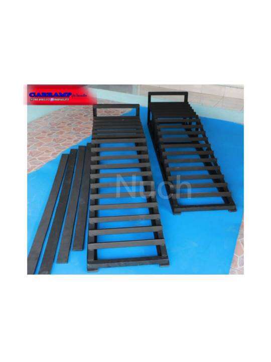 Car ramp บันไดเหล็กรถขึ้น ใช้เหล็กฉากทั้งชุด ไม่ใช่เหล็กกล่อง 🔥(แถมฟรี ...