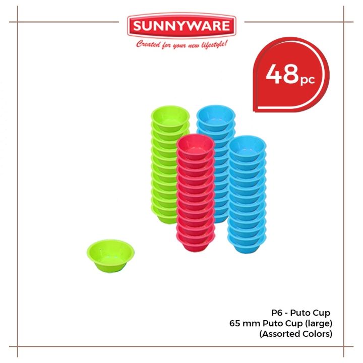 48 pcs Sunnyware P6 6.5cm Puto Cups Molder Mold Large for Pichi-Pichi ...