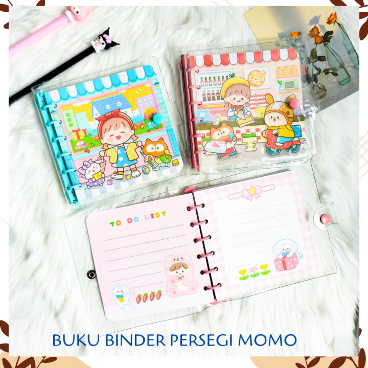 BUKU BINDER MOMO PERSEGI (ISI 60 LEMBAR) (UKURAN KERTAS 13cm x 13cm) (6 ...