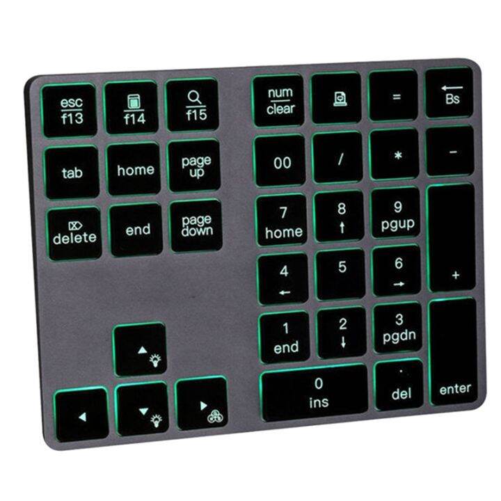 1 Piece Backlight Bluetooth Numeric Keypad RGB Rechargeable 34 Keys ...