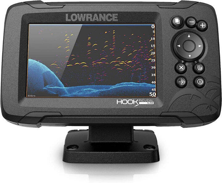 Lowrance Hook Reveal 5 Inch Fish Finders with Transducer, Plus Optional ...