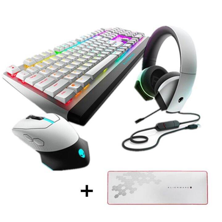 Alienware AW510K + AW610M + AW510H หูฟังคอมโบเมาส์แป้นพิมพ์กลไกสามชุด ...