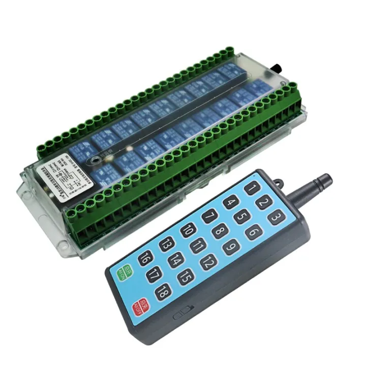 RF Learning Code 18Ch Wireless Remote Control 12V 24V 48V 220V 433Mhz ...