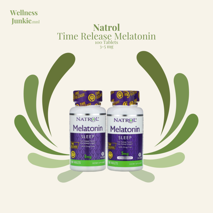 Natrol Melatonin Time Release 3mg or 5mg, 100 Tablets | Lazada PH