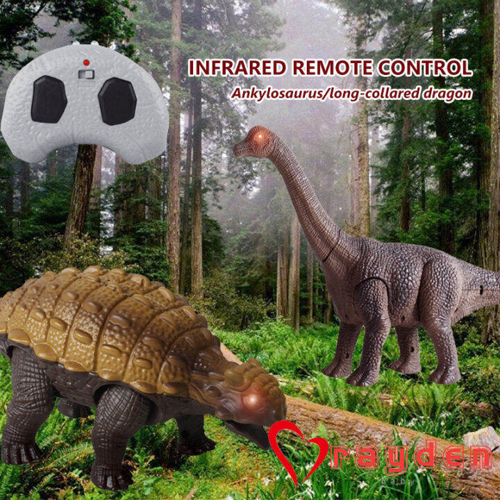 R/C Walking Triceratops Ankylosaurus Brachiosaurus Toy, Remote Controlled Dinosaur Toy Figure ...