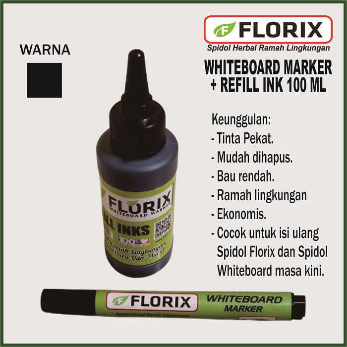 Paket Spidol Whiteboard dan Tinta Refill Spidol Whiteboard Florix 100 ...