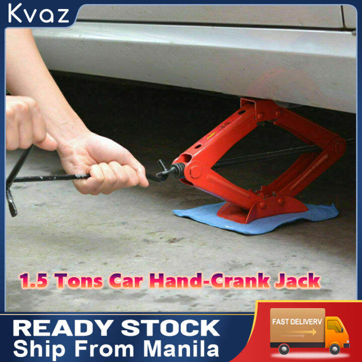 Car Hand-Crank Jack 1.5 Tons Scissor Jack Stand Repairing Tool Lifter ...