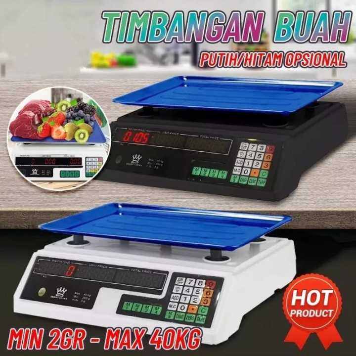 TIMBANGAN BUAH DIGITAL 40 KG/DIGITAL COMPUTING SCALE 40KG DOUBLE DISPLAY | Lazada Indonesia