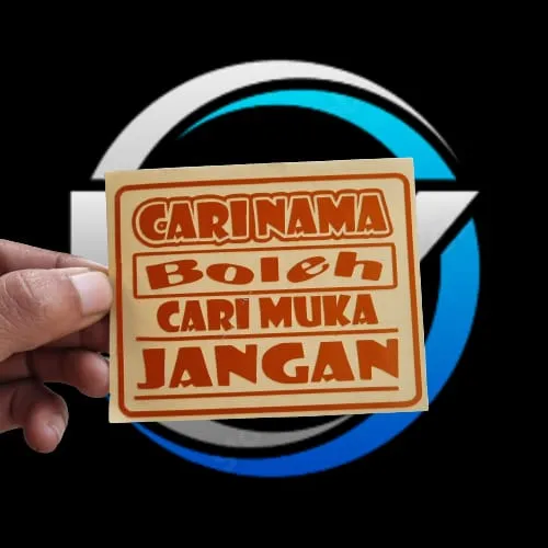 CUTTING STICKER CARI NAMA BOLEH CARI MUKA JANGAN , STIKER CUTTING ...