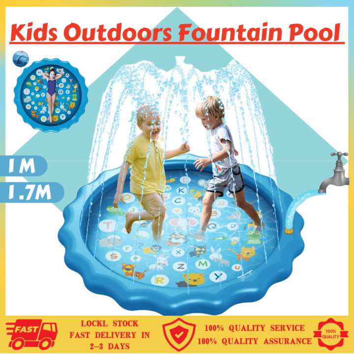 🔥READY STOCK🔥 Kids Fountain Pool Spray Pad Spray Pad Splash Game Pad ...