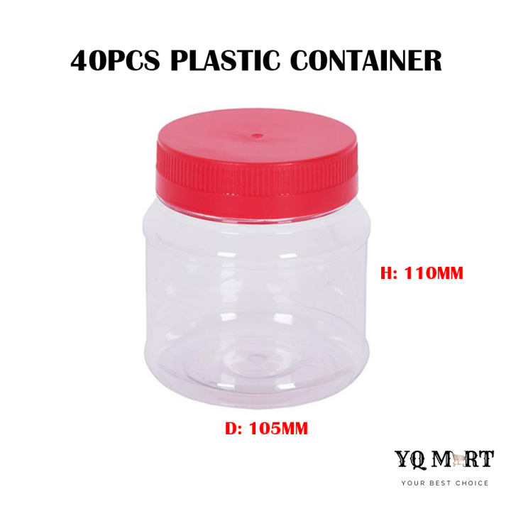 [BUNDLE DEAL] 40PCS Small Plastic Bottle Container Red Lid Botol Kuih ...