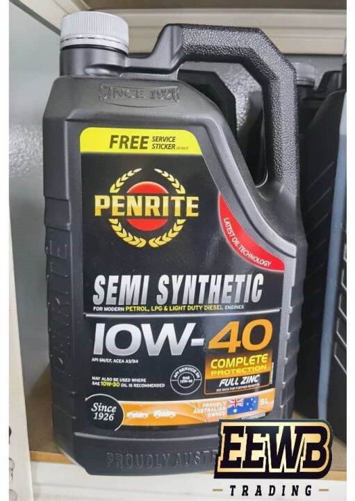 PENRITE EVERYDAY PLUS 10W-40 SEMI SYNTHETIC ENGINE OIL (5L) | Lazada