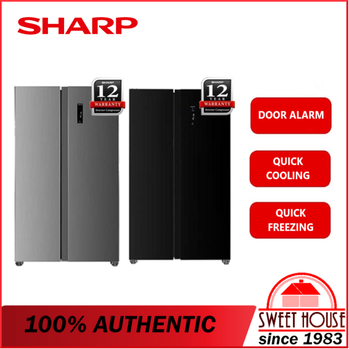 SHARP 680L Inverter Side by Side Refrigerator | Multi Air Flow ...