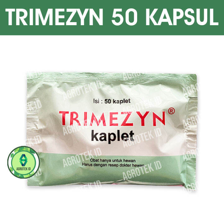 TRIMEZYN 50 Kaplet Obat CRD Korisa Kolera Unggas Original Pabrik ...