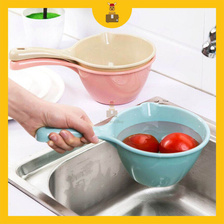 Multipurpose Water Dipper Baby Bathing Shower Water Ladle Side Handle ...