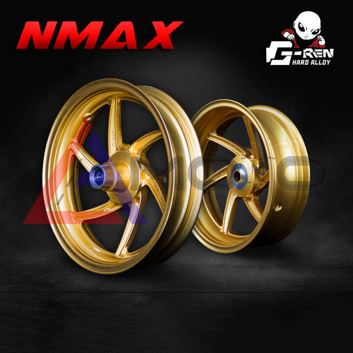 ORIGINAL G-REN MAGS GR6 6 SPOKES FOR NMAX V1 / 13S / 14S 3.5 / 4.0 ( SOLD AS SET ) G REN | Lazada PH
