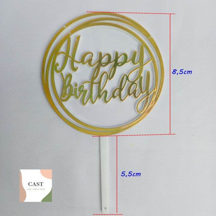 Cake Topper Happy Birthday Bulat Tumpuk | Lazada Indonesia
