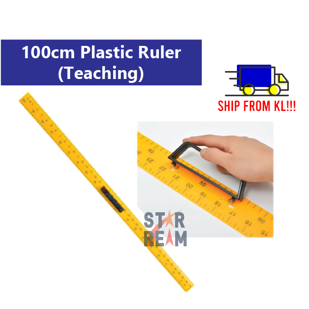 [Ready Stocks] 100cm Plastic Long Ruler - Comfort Holder | Lazada