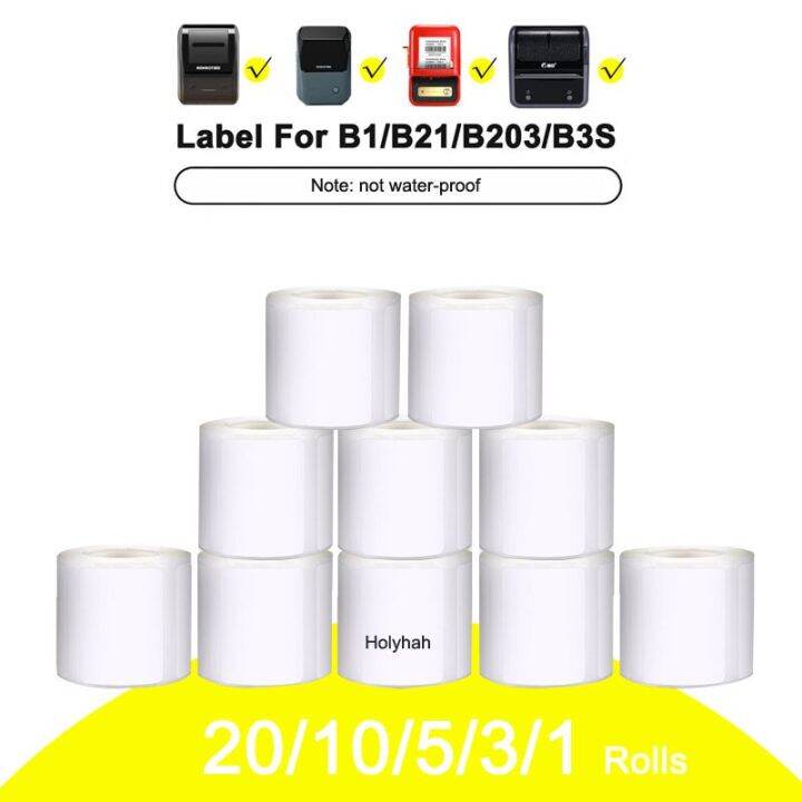 Niimbot B1 B21 B3S Label Printer Refill Slightly Waterproof Tear-Resistant Price Tag Pure Color ...