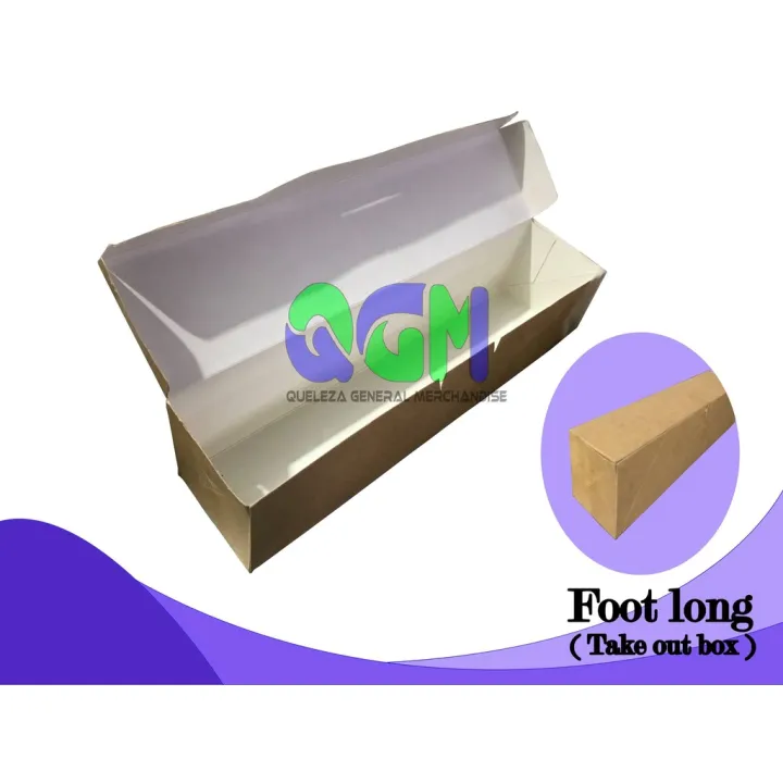 Footlong Take Out Box with Cover 10pcs6uS | Lazada PH