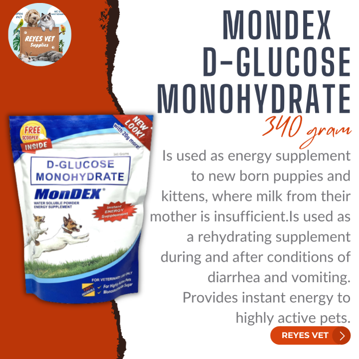 [VET SUPPORT] Mondex 340g D-Glucose Monohydrate Water Soluble Powder ...