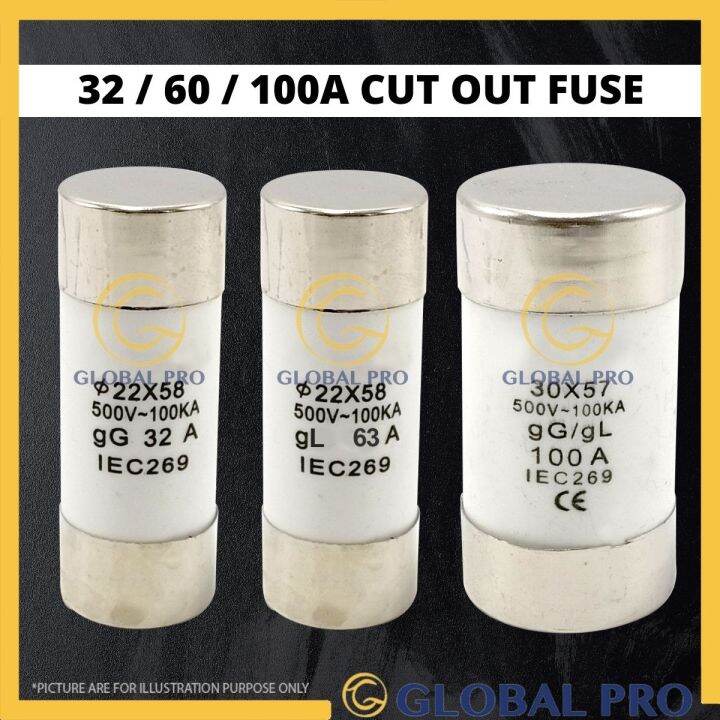 32/60/100 Amp Cut Out Fuse For TNB Meter Fuse Replacement | Lazada