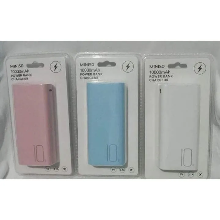 x MINISO 10000mAh POWERBANK CHARGEUR x Power bank 50000mah original ...