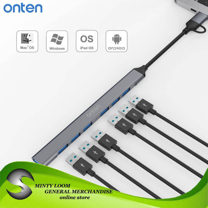 Onten 7 in 2 USB 3.2 Gen1 Data Transmission Support Windows, Linux, Mac ...