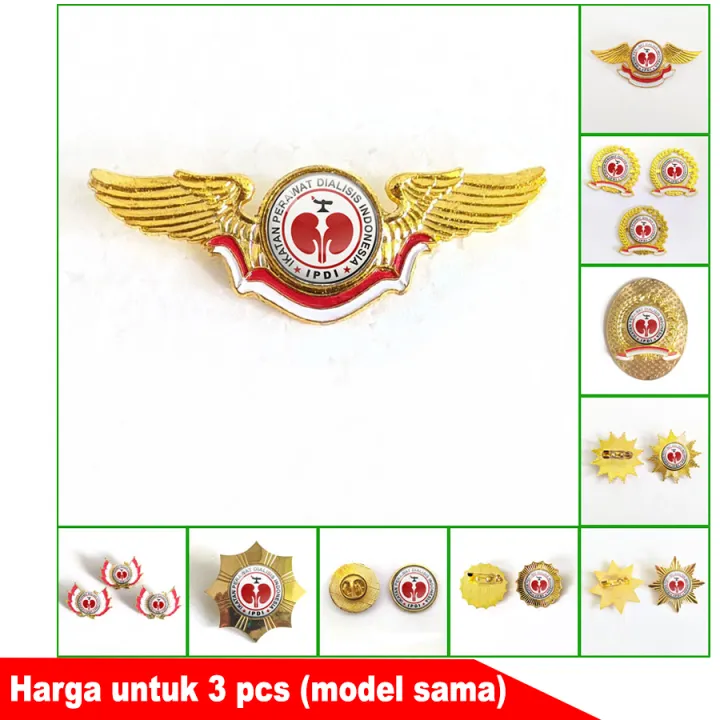 Pin IPDI Pin Ikatan Perawat Dialisis Indonesia Wing Bros Logo IPDI Gold Kuningan /3pcs | Lazada ...