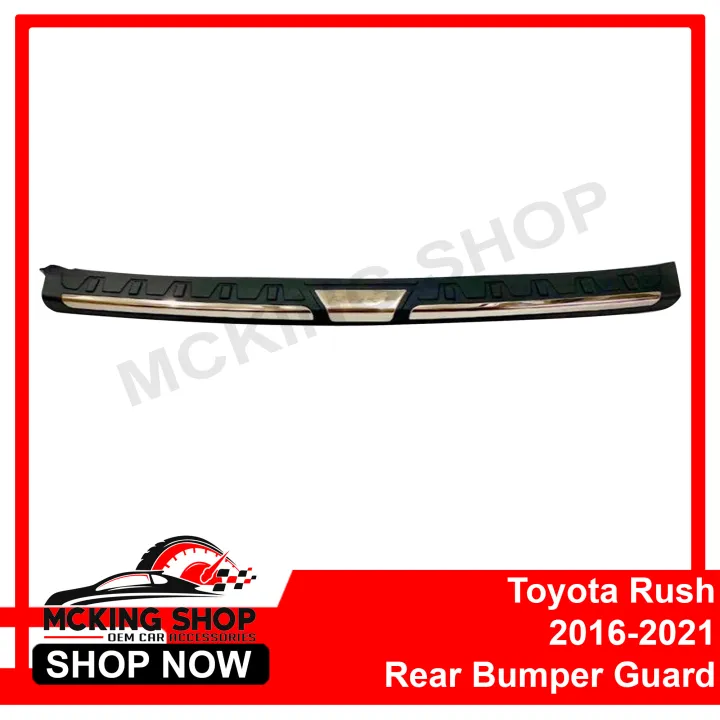Toyota Rush 2016-2021 Rear Bumper Guard/ Rear Stepsill (Black) With ...