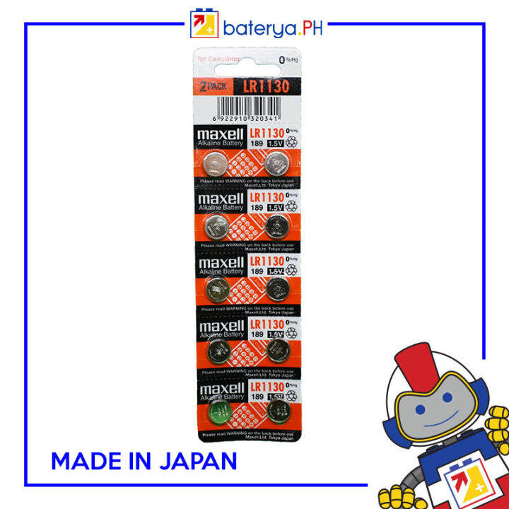 Watch battery LR1130 1.5V (1 Piece) Alkaline Button Cell AG10, G10 ...