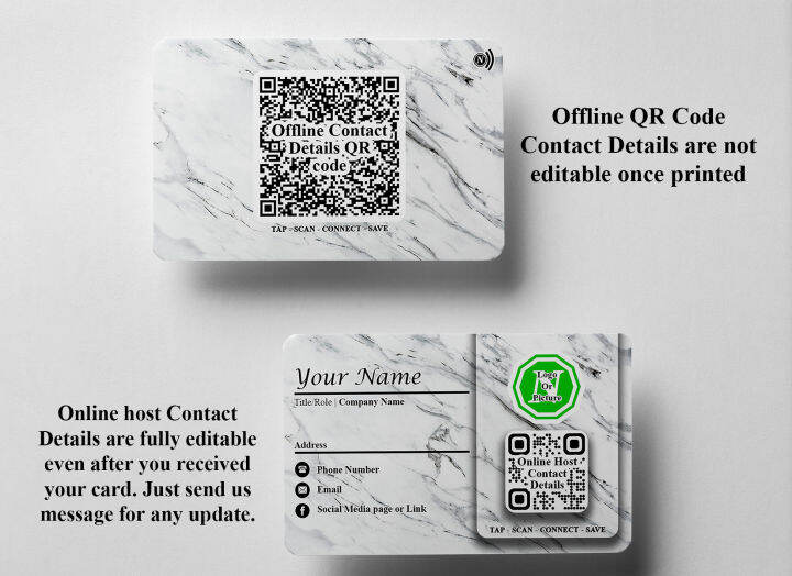 Customized PVC NFC Business Card | Digital Calling Card (NTAG215 ...