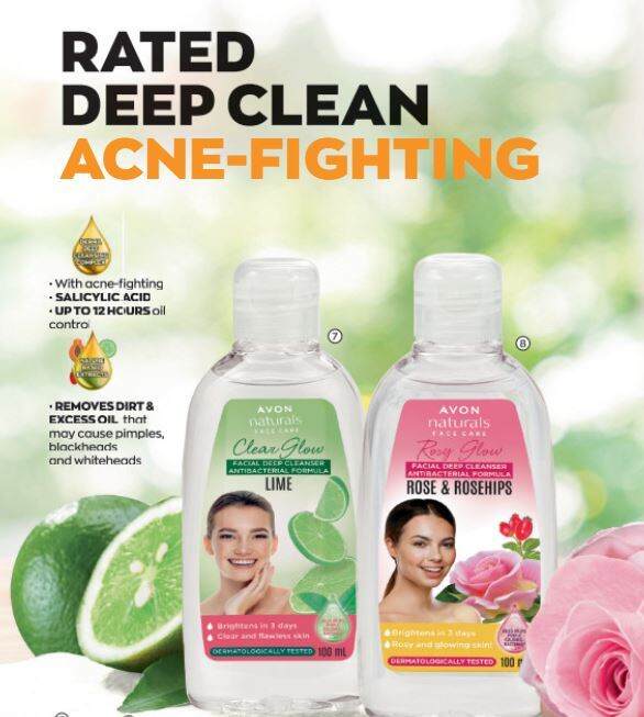 AVON Naturals Facial Deep Cleanser Acne-Fighting Facial Cleanser 100ml ...
