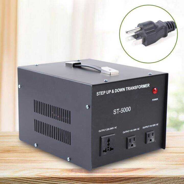 5000 Watt Step Up & Down Transformer 110V To 220V Circuit Breaker ...