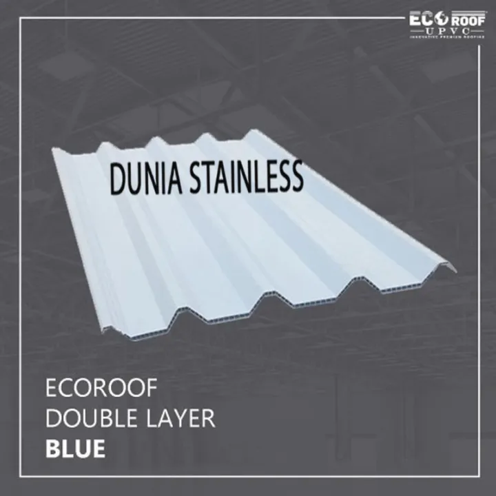 Atap Ecoroof UPVC Double Layer Biru /Meter | Lazada Indonesia