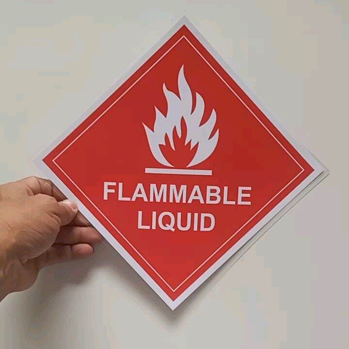 FLAMMABLE LIQUID Plastic Laminated Photopaper Signage | Lazada PH