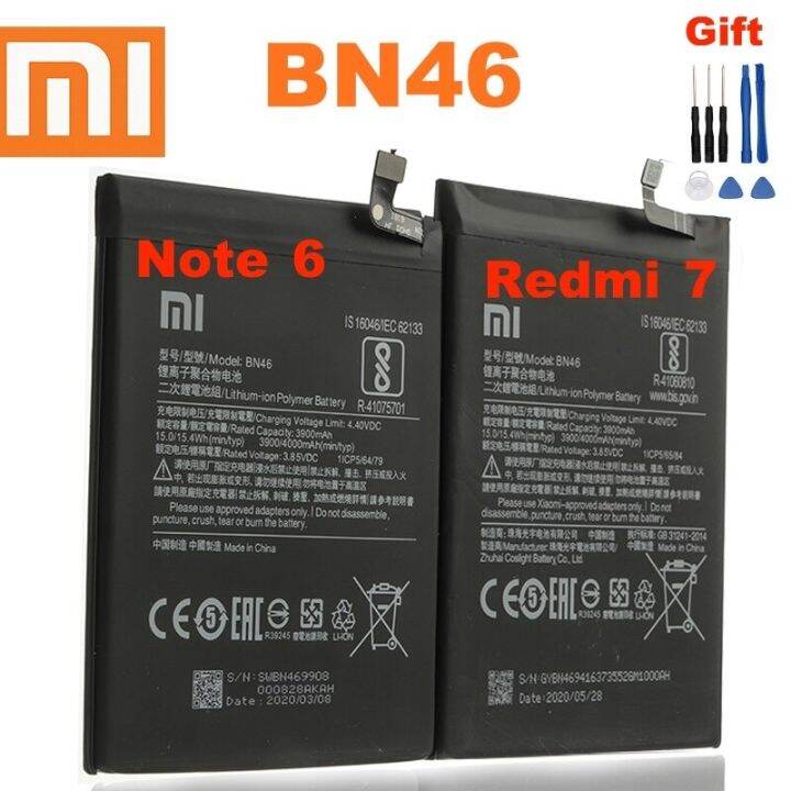 แบตเตอรี่แท้ Xiaomi Redmi Note 7 /8 8T Redmi 7 XiaoMi👉 ️ BN46 💞💞🇹🇭 ...
