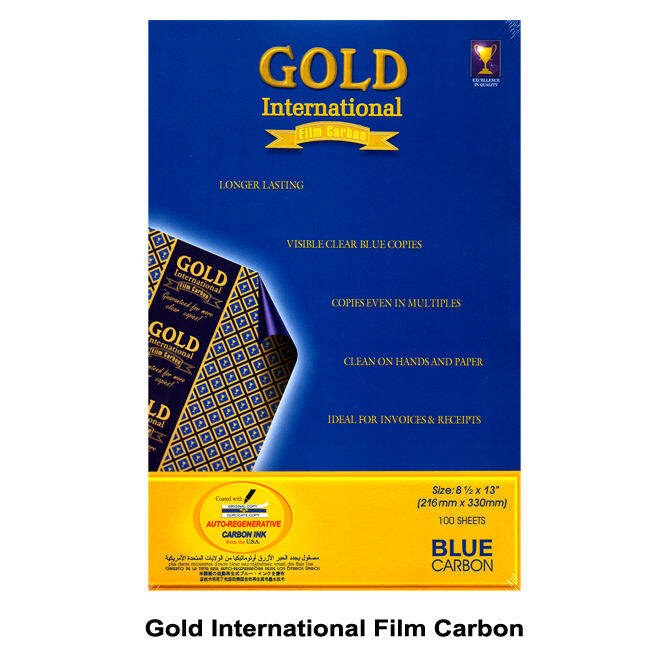 Carbon Paper Long Blue - 100 Sheets Film Carbon GOLD International ...