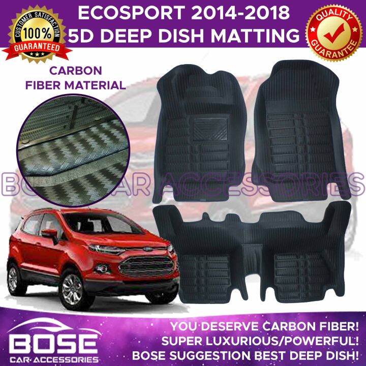 TPE / 5D / Carbon Fiber Deep Dish for Titanium Ford Ecosport 2014 2015 ...