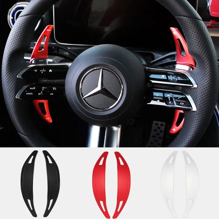 2PCS พวงมาลัย Shift Paddle Shifters สำหรับ Mercedes Benz 2022 C Class C260L C200L All-Terrain ...
