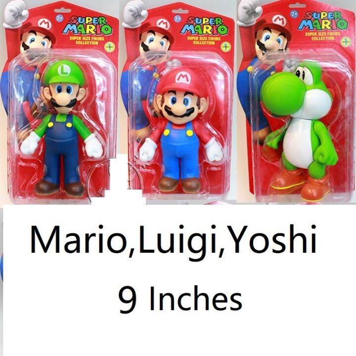 Super Mario Brothers 12 MarioLuigiYoshi 9 Inches Donkey Kong Bowser ...