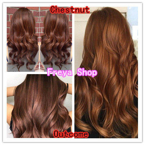 Chestnut Hair Color with Oxidant ( 4/4 Bob Keratin Permanent Hair Dye ...