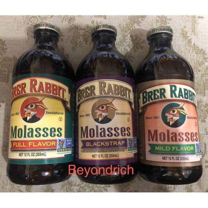 Brer Rabbit Mild Full Flavor and Blackstrap Molasses 355ml Non GMO ...