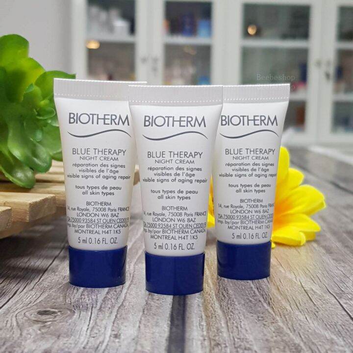 ราคาต่อ 1ชิ้น Biotherm blue therapy night cream 5ml all skin บำรุง ...