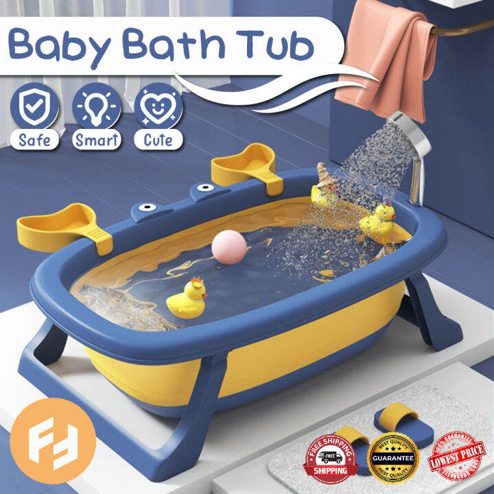 [READY STOCK] Foldable Baby Bath Tub Mandi Newborn Infant Children Kids ...
