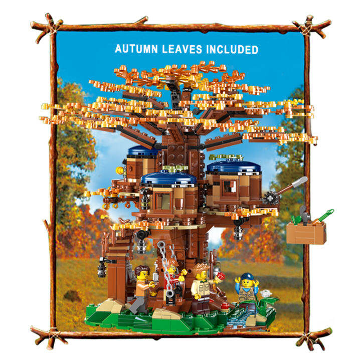 Lego Tree House Building Block Cherry Blossom Jungle moc Display Box ...