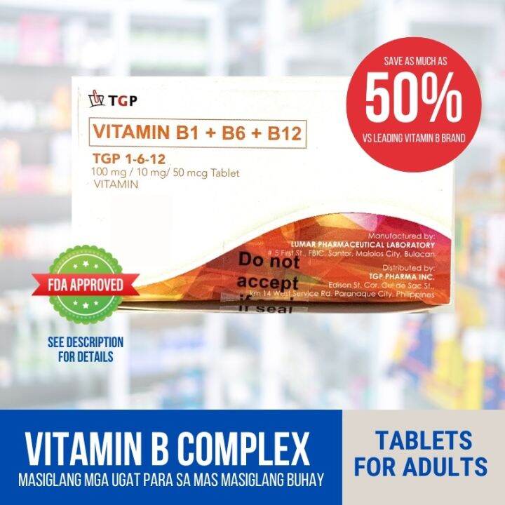 (Neurobion / Pharex Alternative) Vitamin B Complex B1 B6 B12 Tablets ...